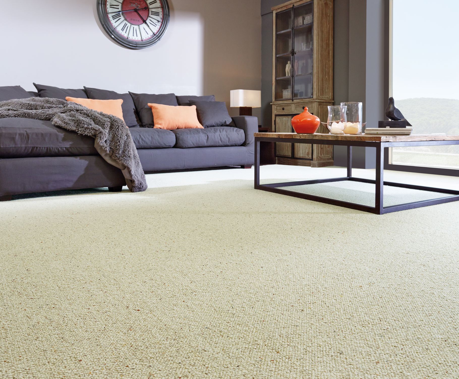 Cottage Berber Wool Loop Carpet - Light Beige 610